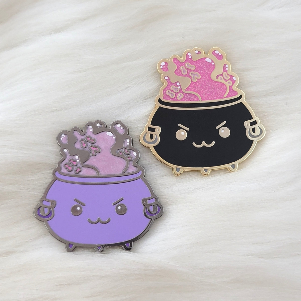 Creepy Cute Cauldron Enamel Pin – NattyCat