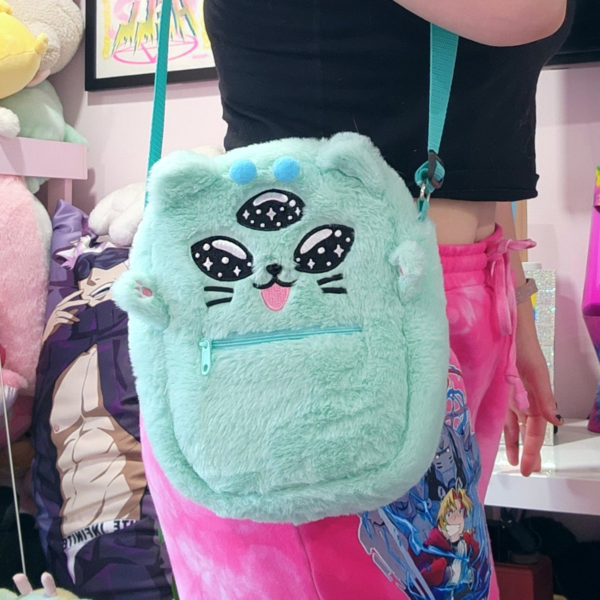 Alien Kitty Plush Crossbody Bag – NattyCat