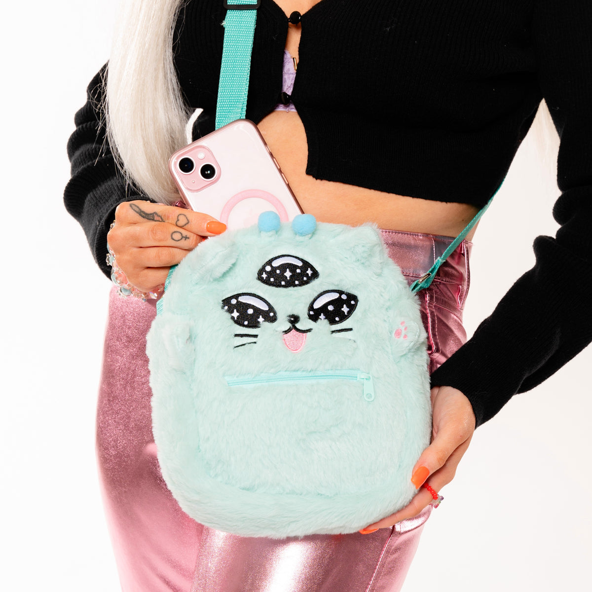 Alien Kitty Plush Crossbody Bag – NattyCat