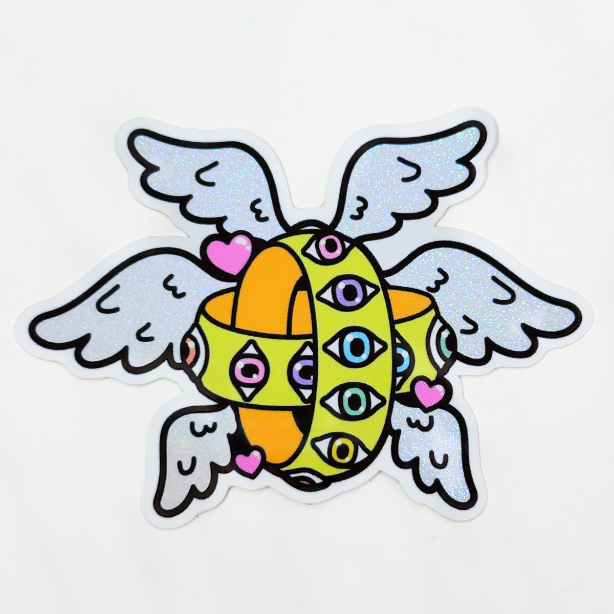 Kawaii Ophanim Glitter Sticker – NattyCat