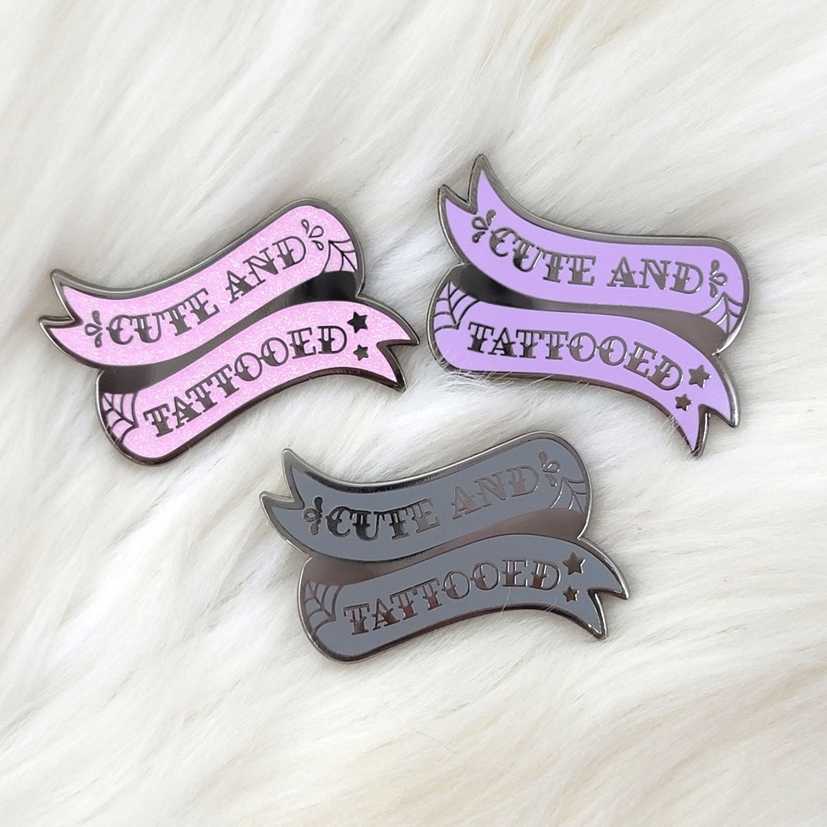 Cute & Tattooed Enamel Pin – NattyCat