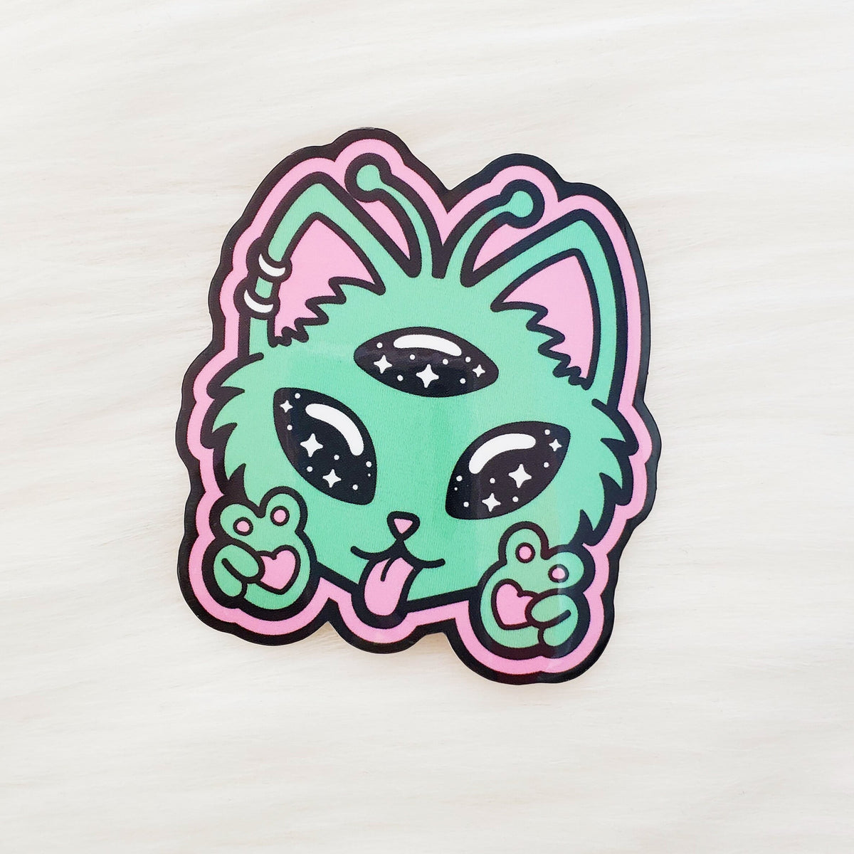 Alien Kitty Sticker – NattyCat