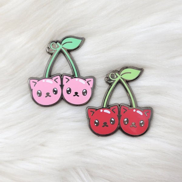Cherry Kitty Enamel Pin – NattyCat