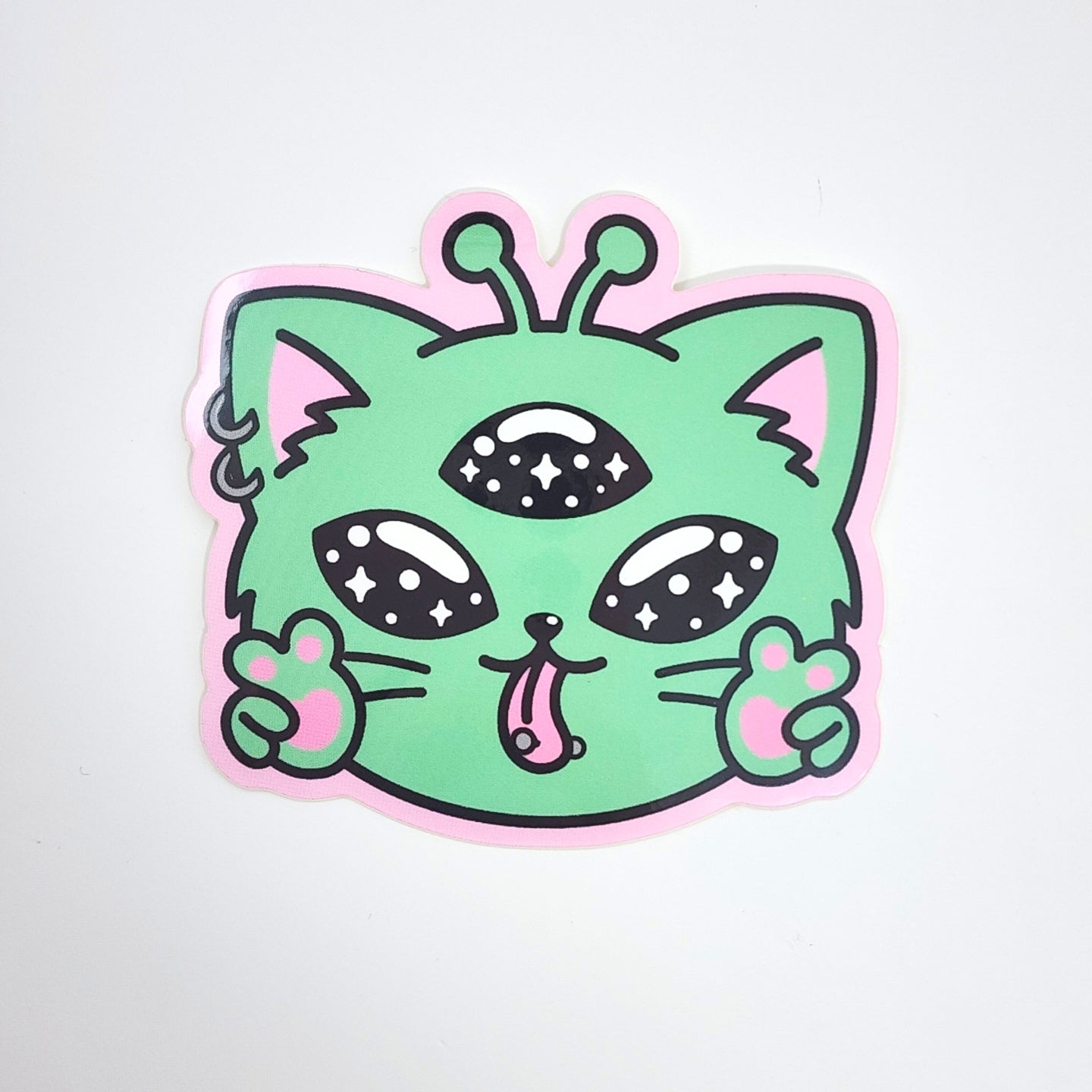 Pastel Alien Kitty Sticker – NattyCat
