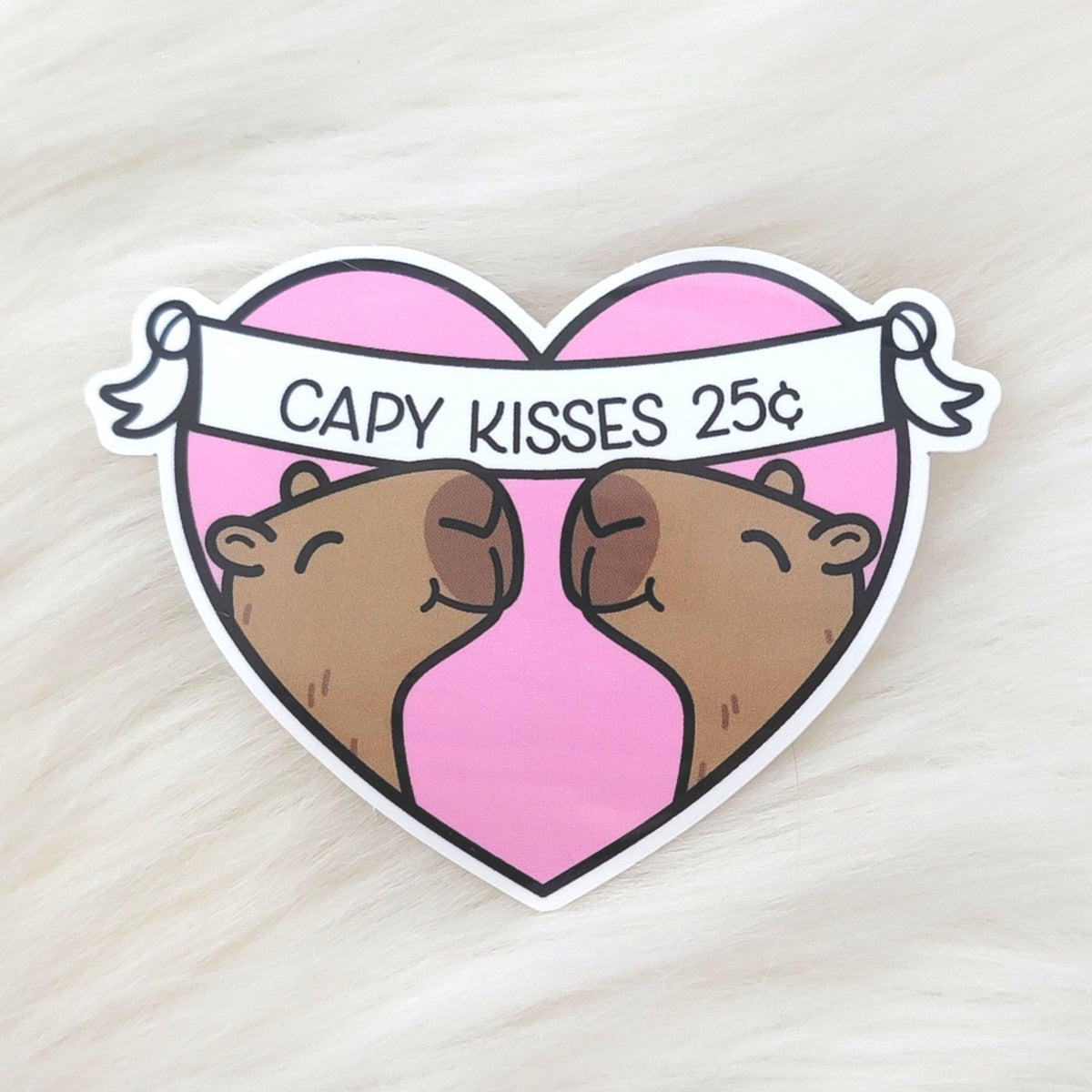 Capy Kisses Sticker – NattyCat