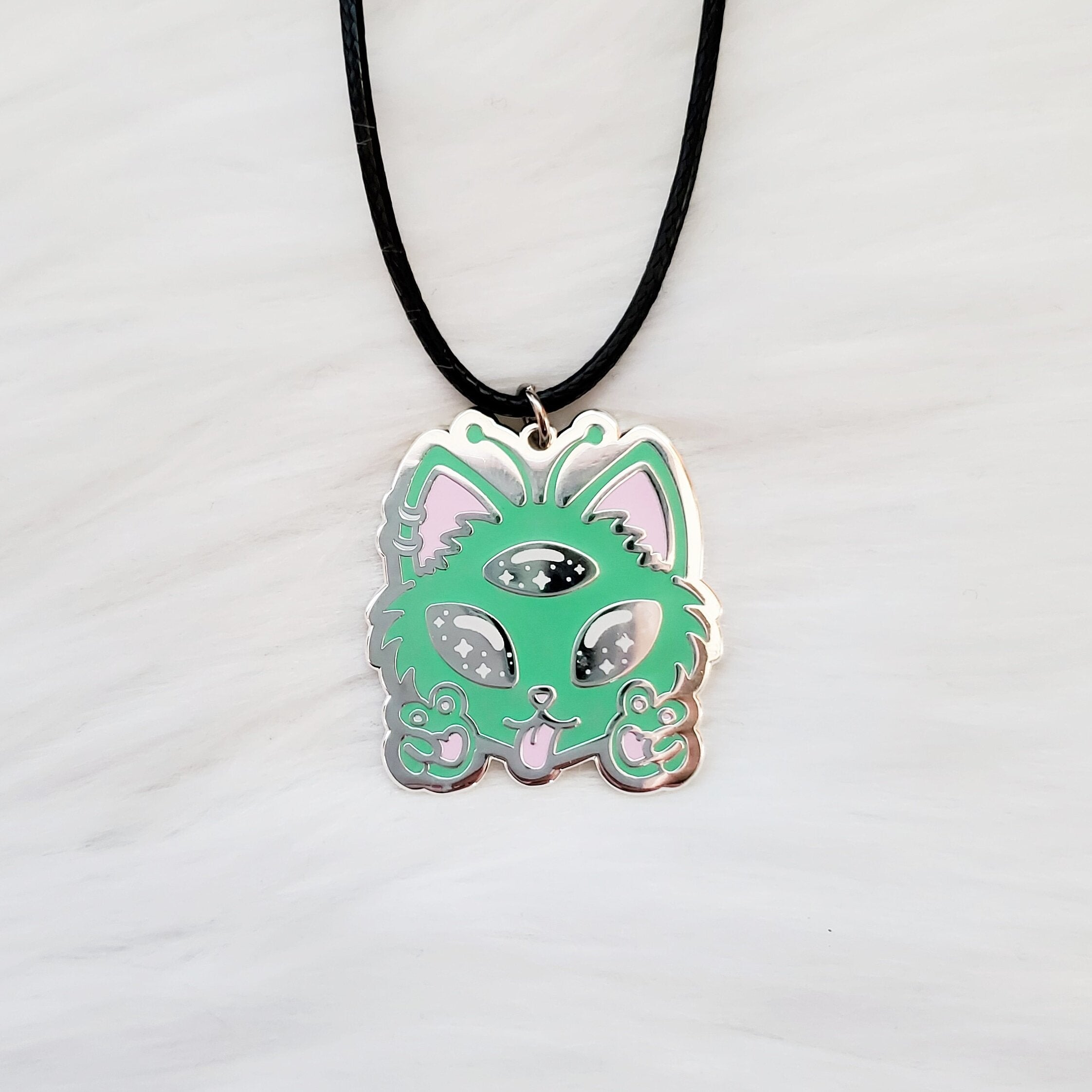 Alien Kitty Charm Necklace – NattyCat