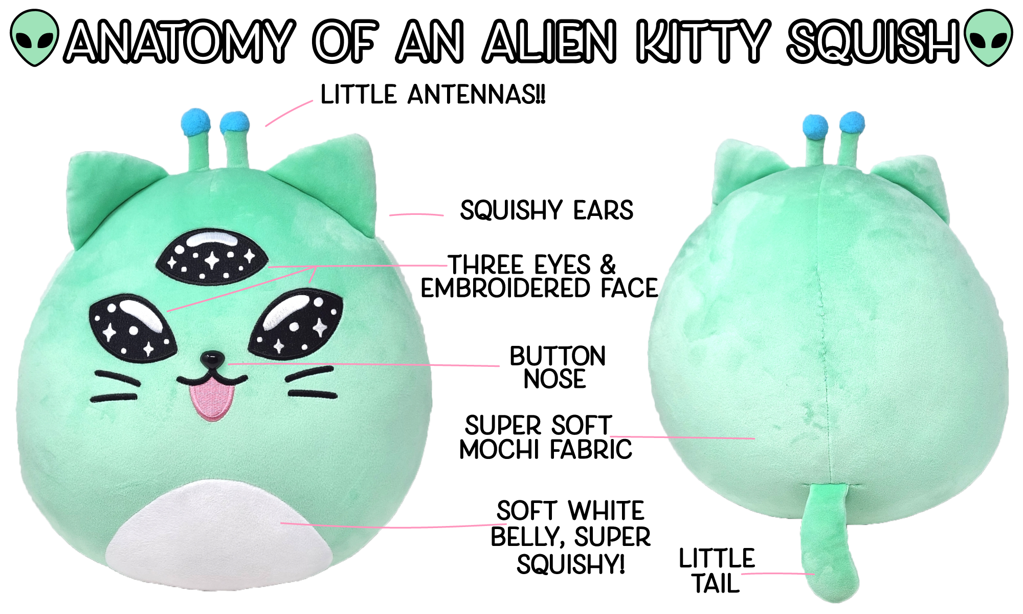 LIMITED EDITION Alien Kitty Squish Friend – NattyCat